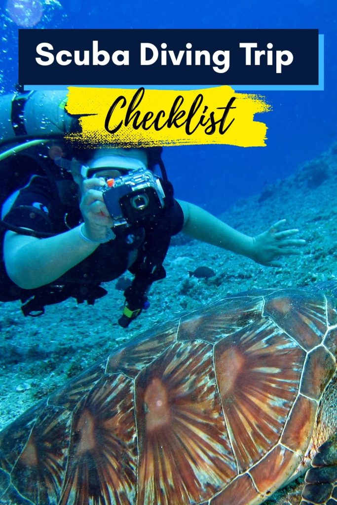 Scuba Diving Trip Checklist - Sleepy Globetrotter